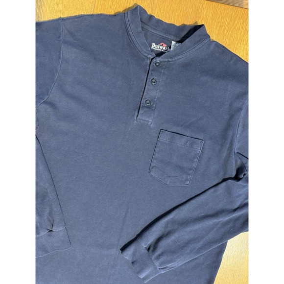 bulwark | Shirts | Bulwark Henley Fr Shirt Mens Xlt Blue Flame ...